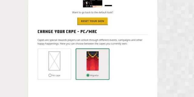 How to get the Migrator cape in Minecraft