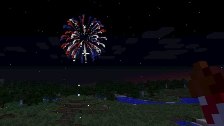 How to create colored fireworks in Minecraft