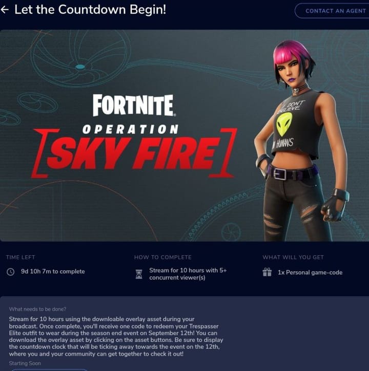 How to claim the Fortnite Trespasser elite skin from StreamElements ...