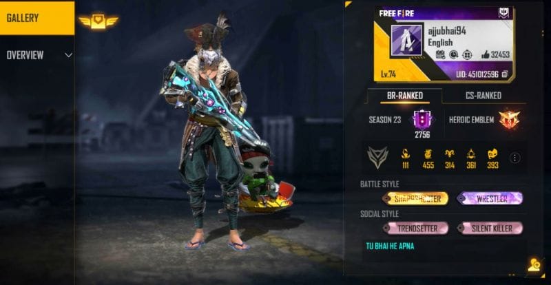 Free Fire IDs of Ajjubhai, Amitbhai, SK Sabir Boss, and more popular ...