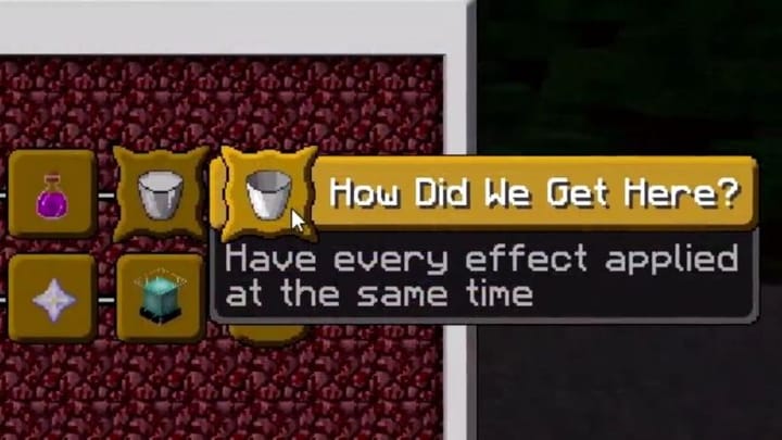 How to obtain 'How Did We Get Here?' advancement in Minecraft