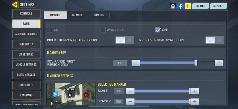 COD Mobile: Optimal field of view (FOV) for multiplayer and battle ...