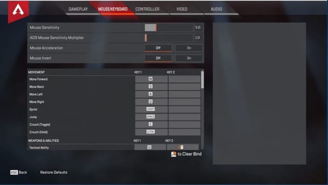 Best Apex Legends mouse and keyboard settings
