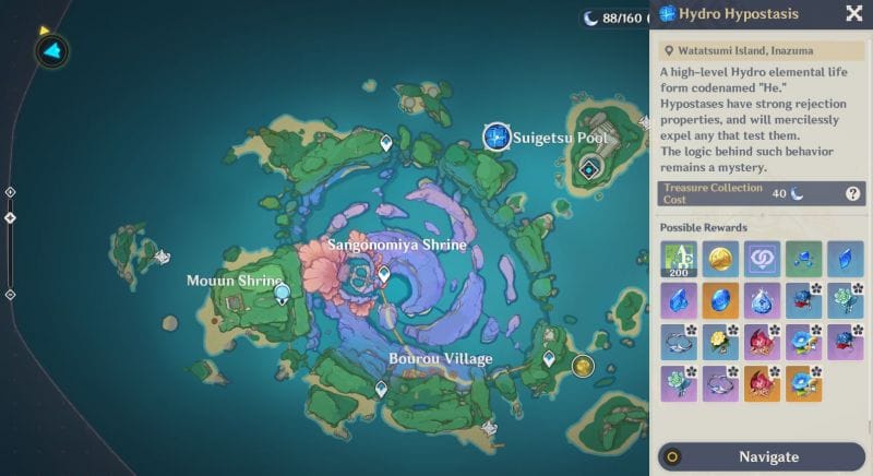 Kokomi's ascension materials in Genshin Impact: Spectral Nucleus, Sango ...