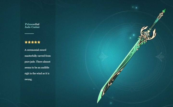 Primordial Jade Cutter in Genshin Impact: Stats and Passives of the ...