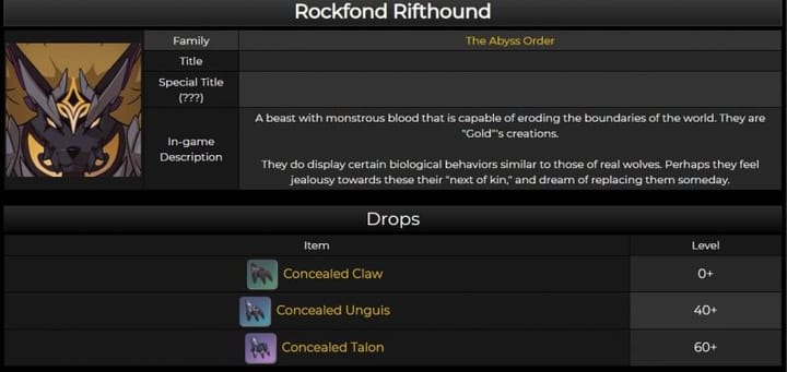 Rifthound Monsters in Genshin Impact: Monster stats and drops leaked