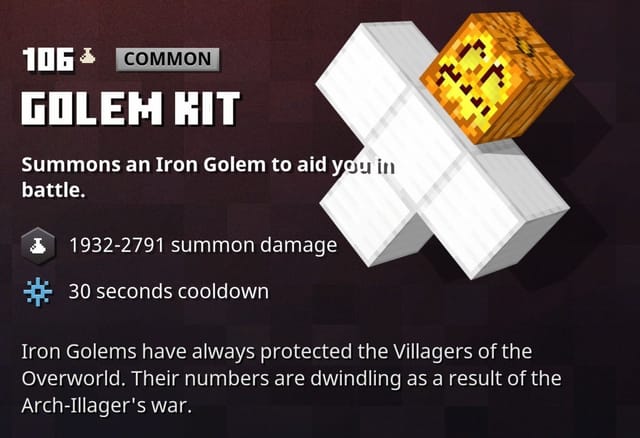 How to get an iron golem in Minecraft Dungeons