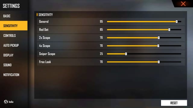 Best Free Fire sensitivity settings to increase headshots in low-end ...