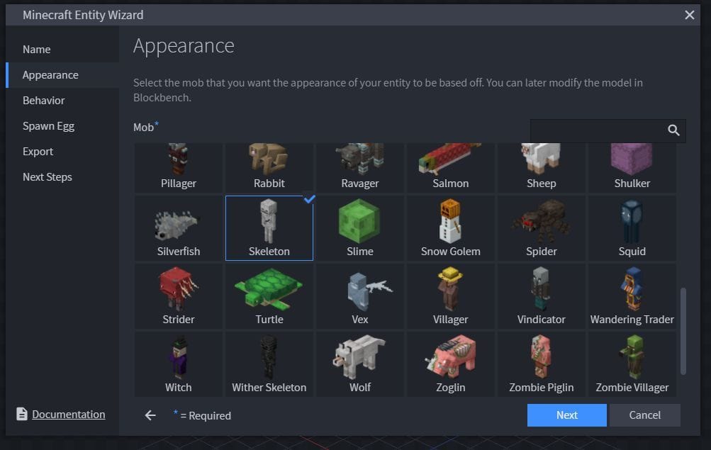 Minecraft Entity Wizard in Blockbench: All you need to know