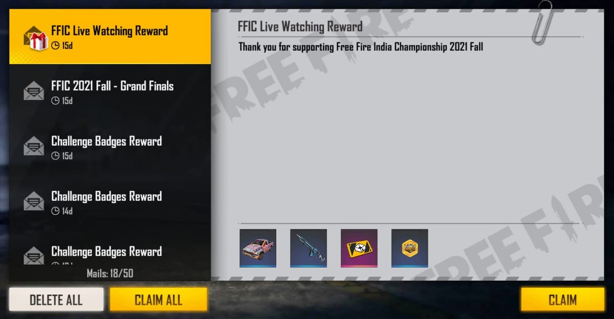 Free Fire redeem codes for India server: Full list of codes released ...