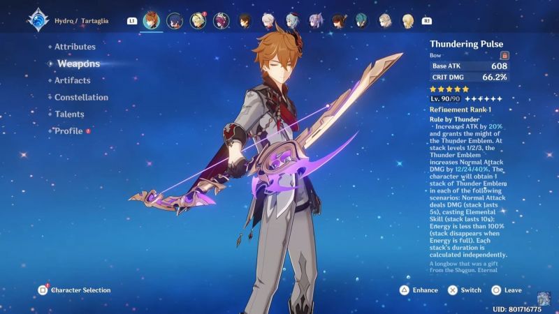 Genshin Impact build guide for Tartaglia 'Childe': Best artifacts ...