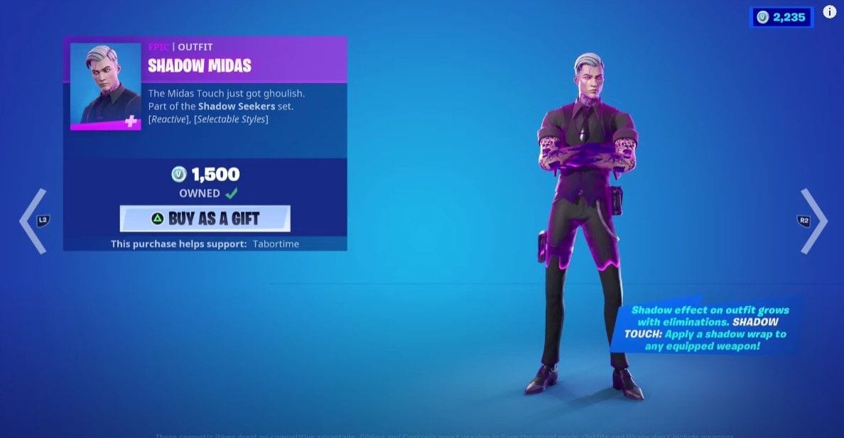 How to get the Shadow Midas skin in Fortnite Chapter 2 Season 8