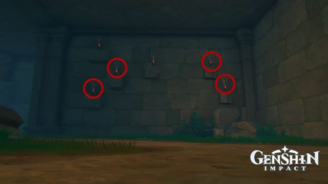 Genshin Impact Tsurumi Island Torch Puzzle guide