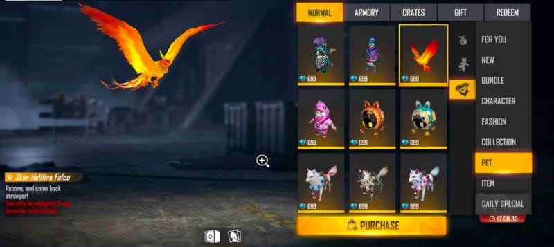 Top 5 coolest Free Fire skins with special visual effects