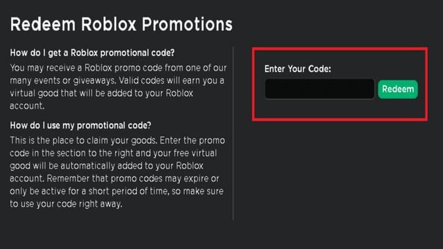How to redeem a Roblox Gift Card