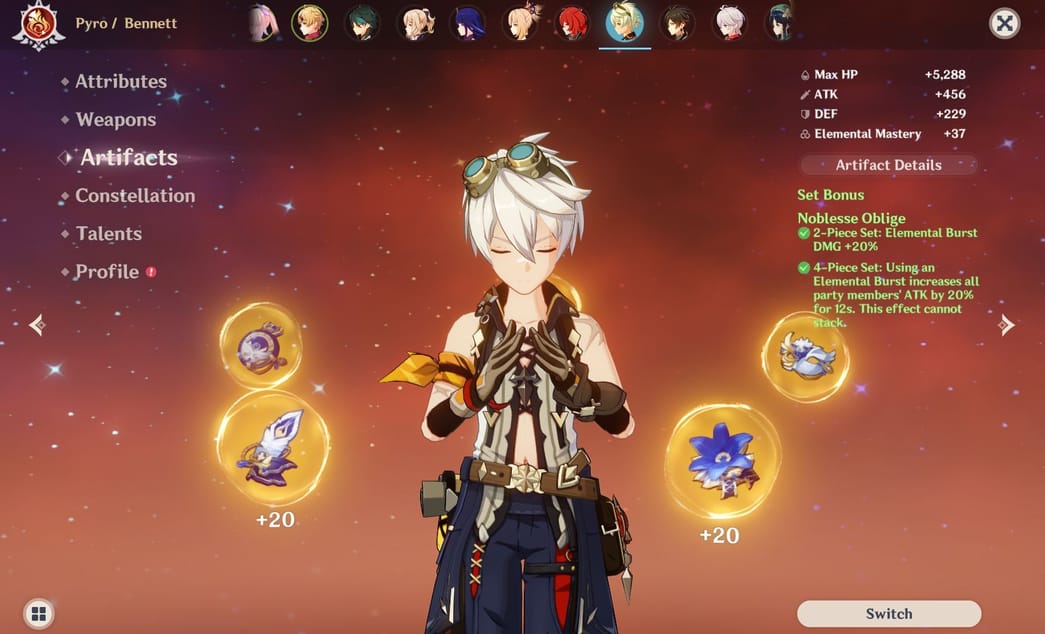 Genshin Impact Bennett build guide: Best artifacts, weapons and talent ...