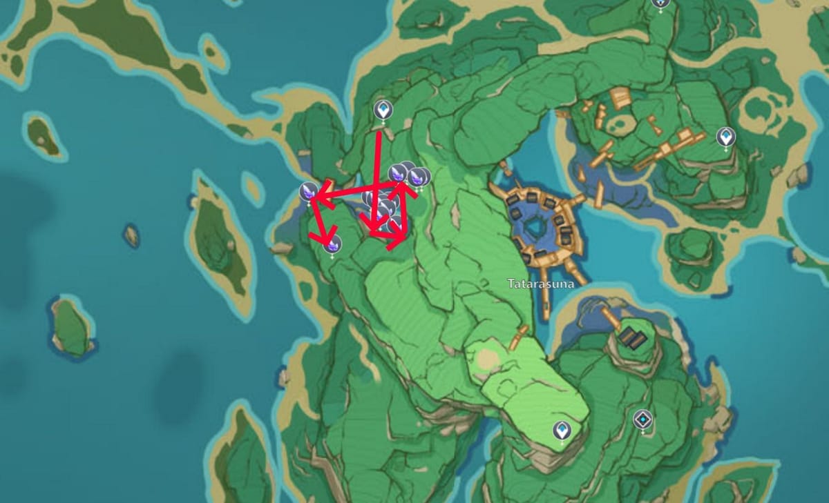 All Crystal Marrow locations in Genshin Impact: Inazuma map with ...