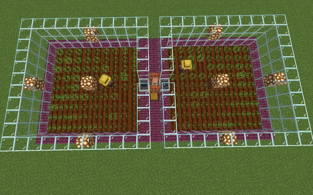 How to create a crop farm using villagers in Minecraft
