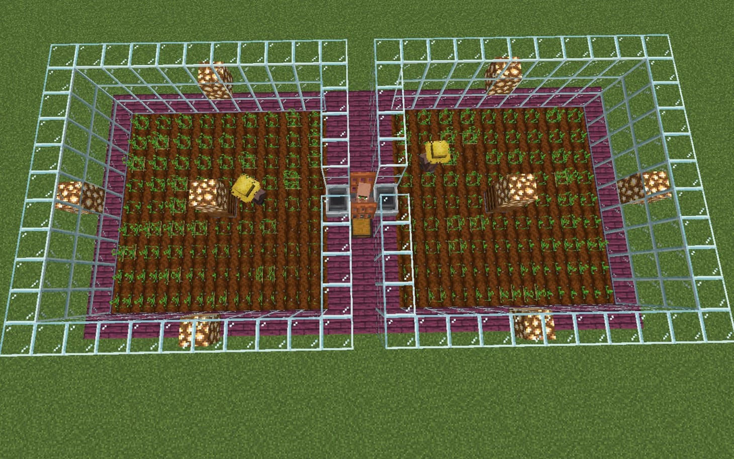 How to create a crop farm using villagers in Minecraft