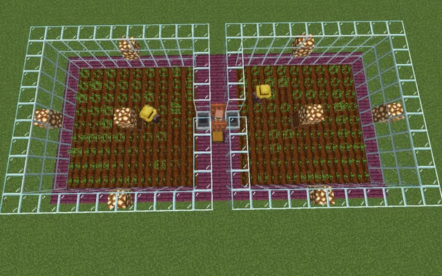 How to create a crop farm using villagers in Minecraft
