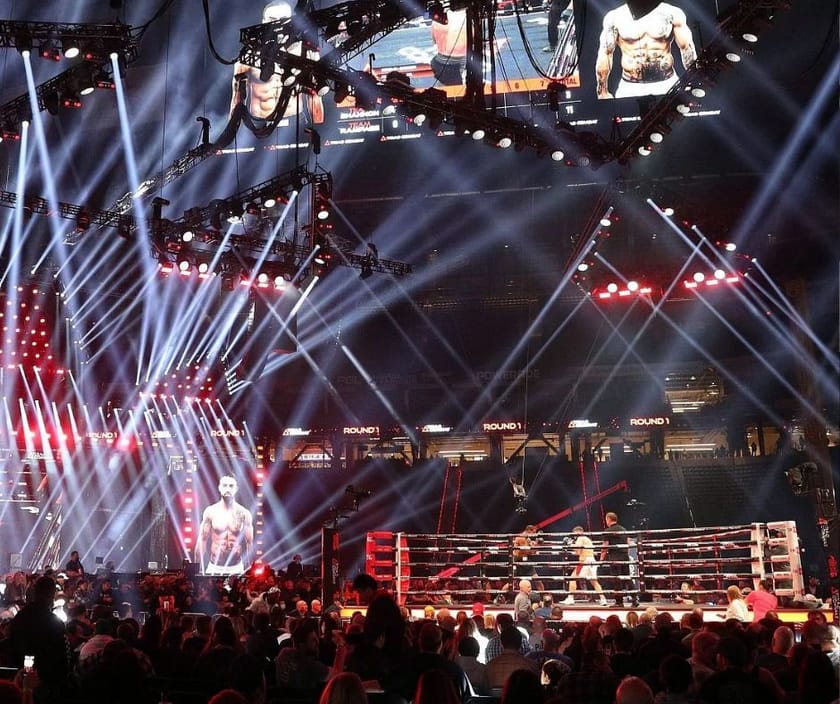 Watch: Fighter falls through the ropes of triangle ring during Triller ...