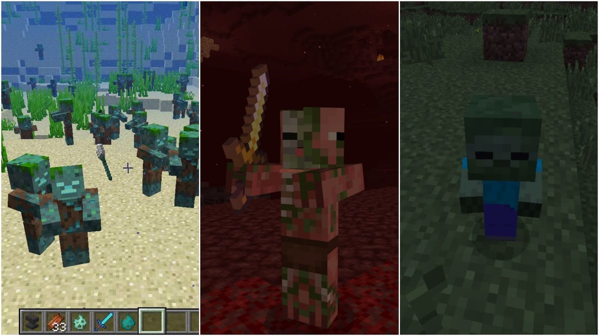 Top 5 most dangerous zombie type mobs in Minecraft