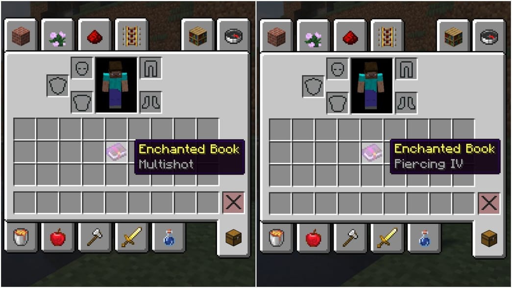 Multishot vs Piercing enchantment in Minecraft: Which one is better for ...