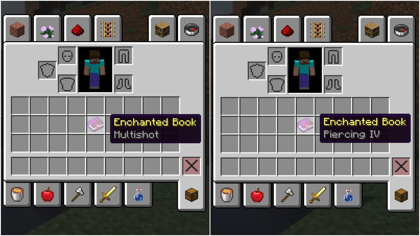 Multishot vs Piercing enchantment in Minecraft: Which one is better for ...