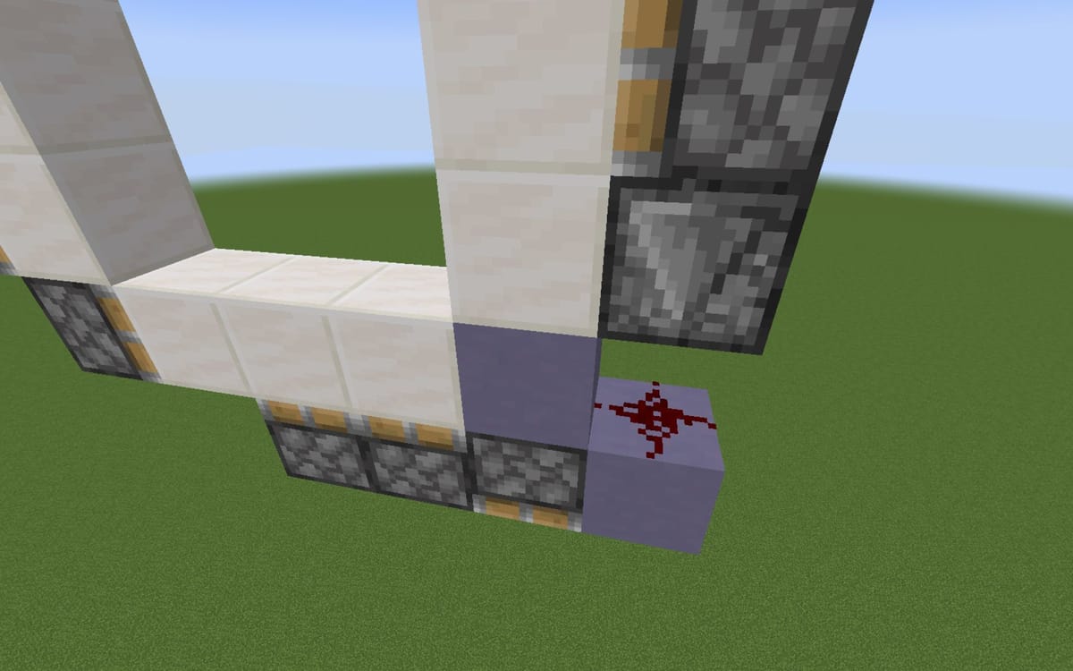 How to make a 3x3 piston door in Minecraft Java Edition