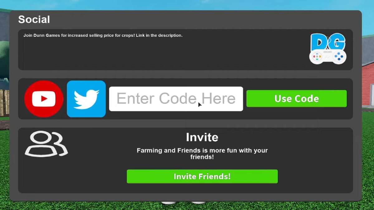 Roblox Farming and Friends codes (November 2021)