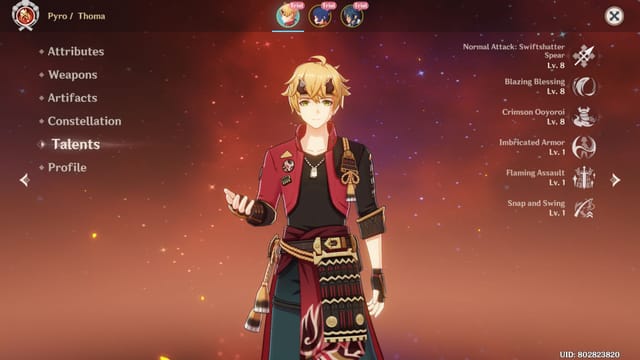 Genshin Impact Thoma build guide: Best artifacts, weapons, and more