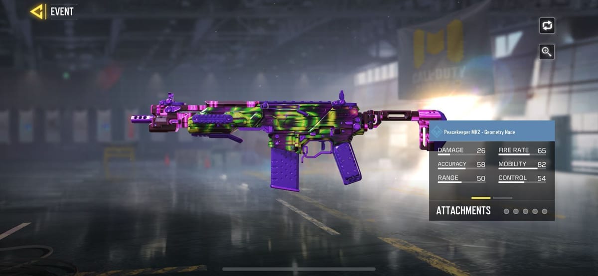 COD Mobile Peacekeeper MK2 Geometry Node