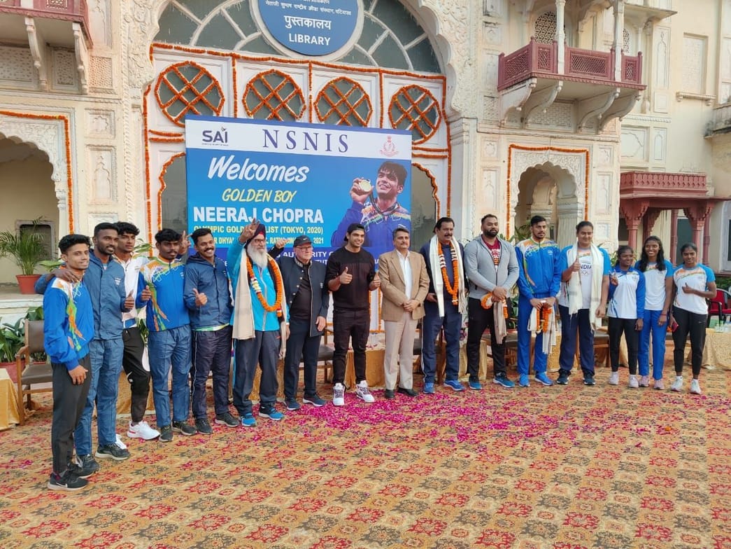 Neeraj Chopra felicitated at NIS, Patiala