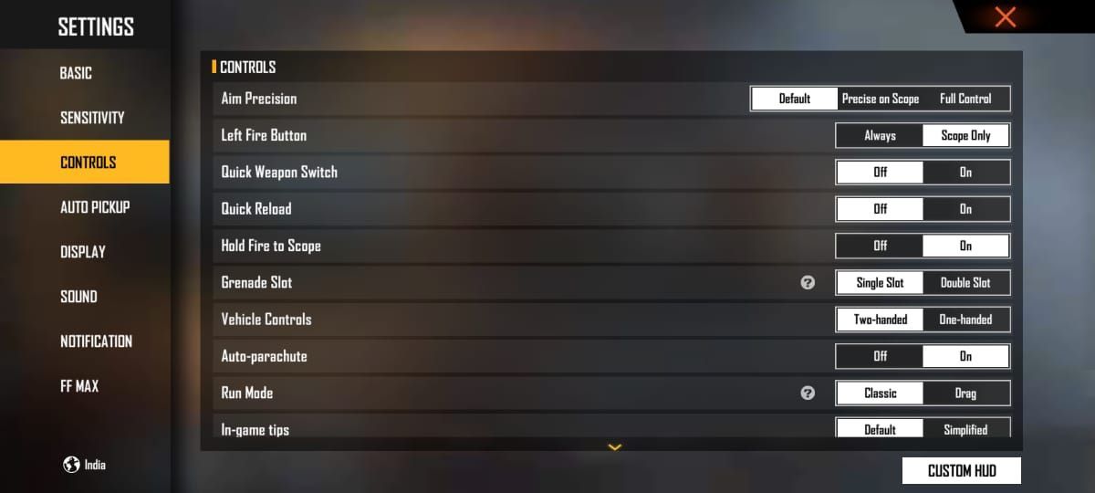 Best Free Fire MAX sensitivity settings for 2GB RAM Android devices