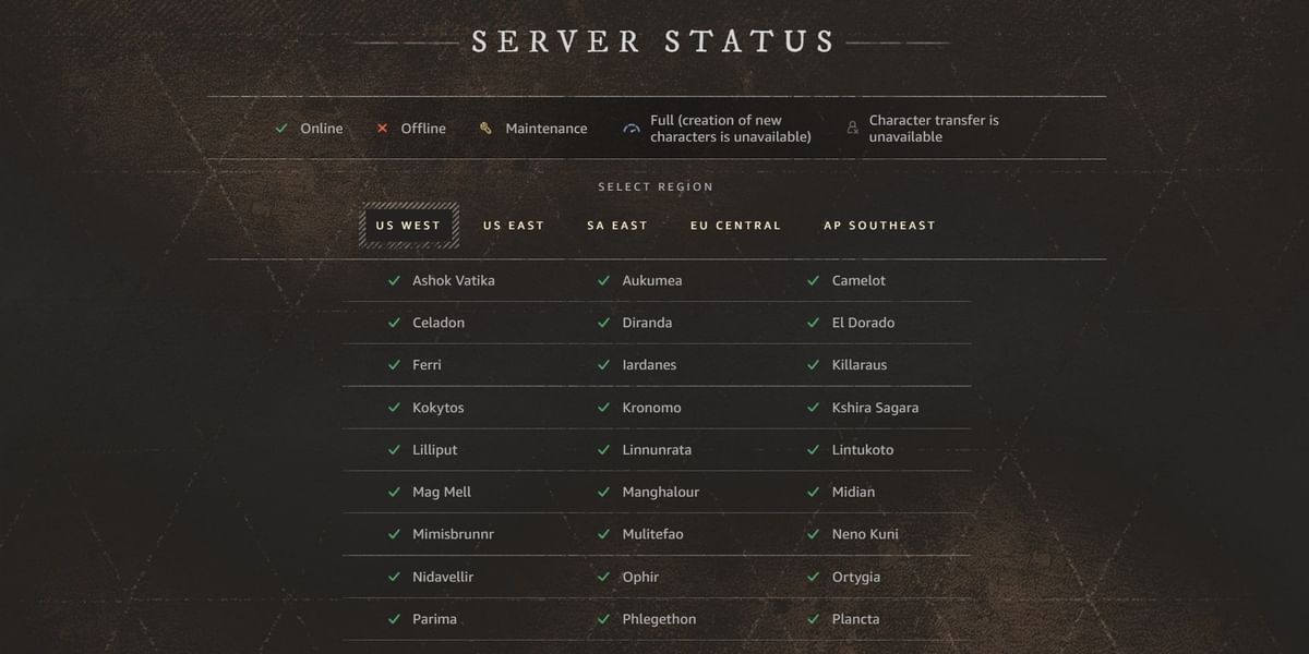 New World servers under maintenance: How to check if the game's servers are down?