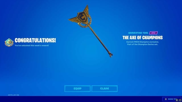 How to get the Pickaxe of Champions in Fortnite Chapter 2 Season 8