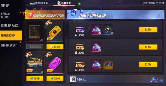 How to get Free Fire weekly membership for rewards
