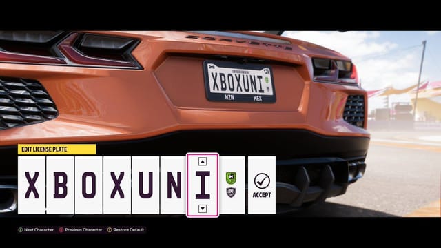 How to change license plates in Forza Horizon 5