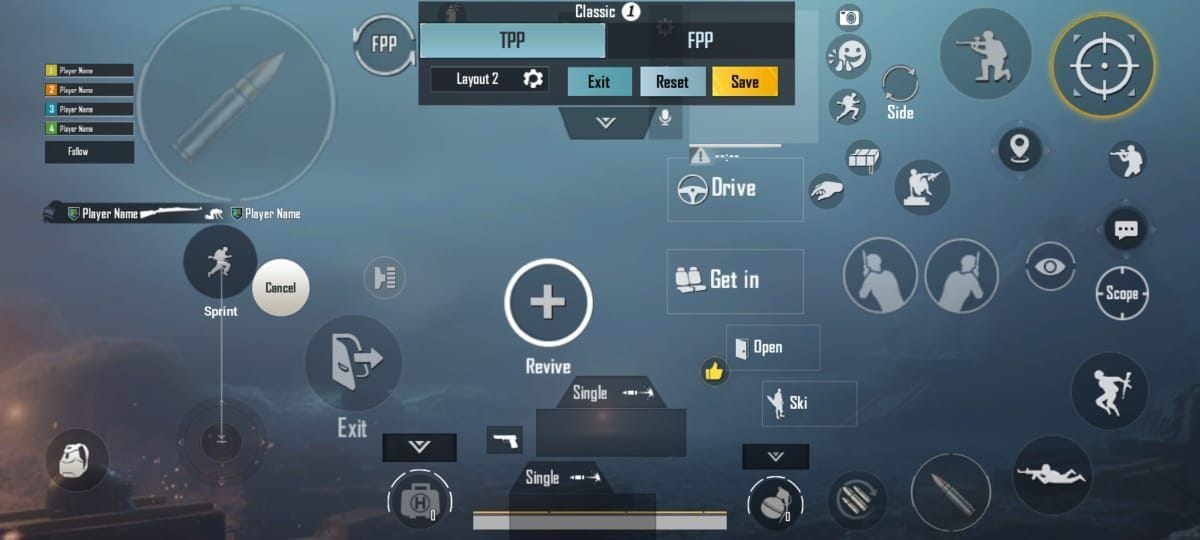 Best BGMI control code for 4 finger setup