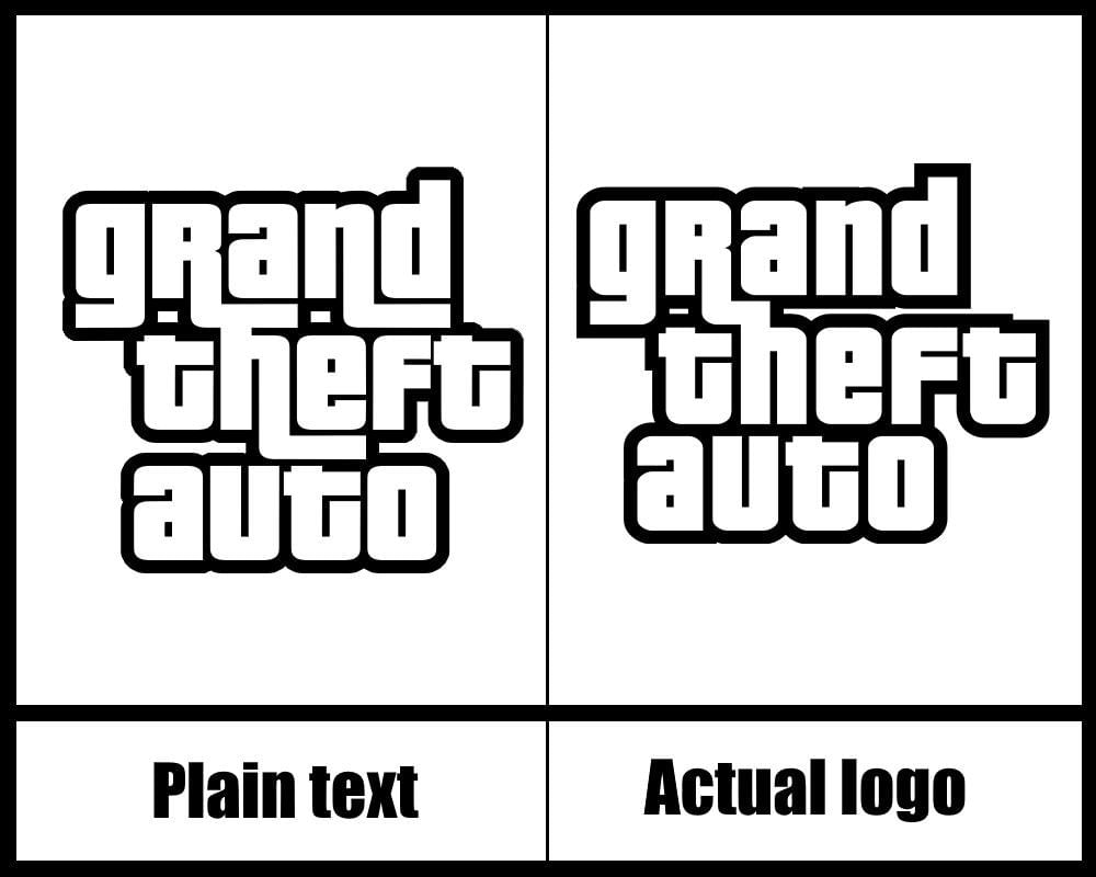 What is the name of the GTA font?