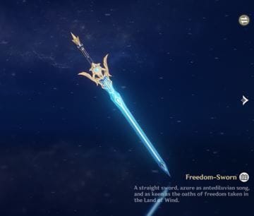 Freedom-Sworn | Genshin Impact- Ascension Materials, Stats, Appearence ...