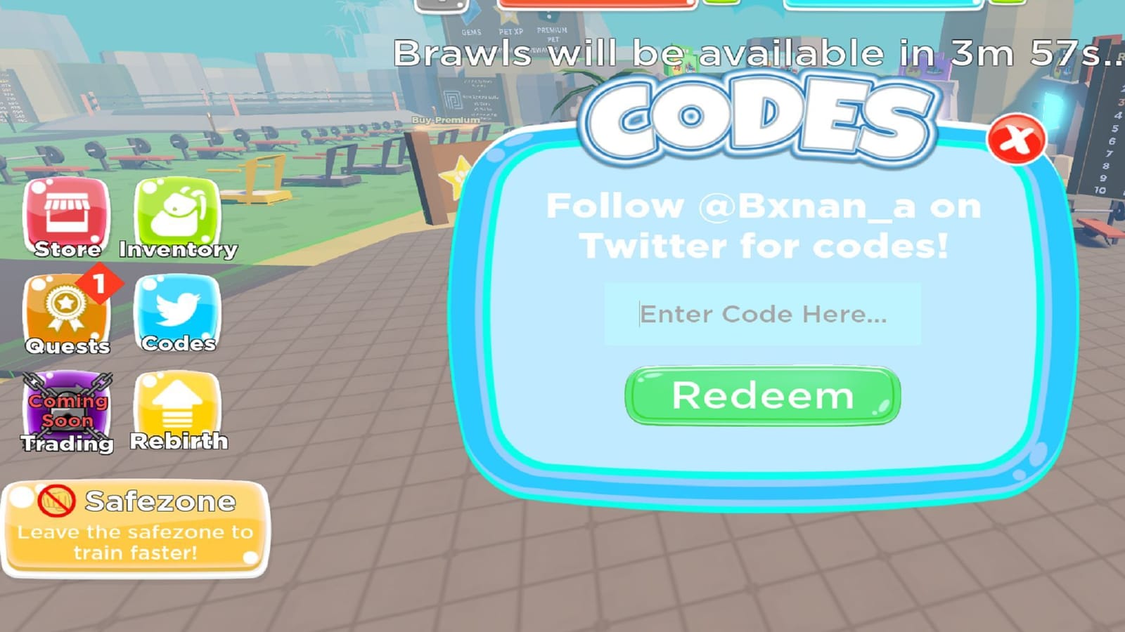 Roblox Gym Realms codes (December 2021)