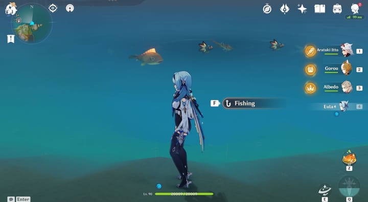 Genshin Impact Pufferfish locations and fishing routes