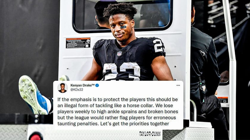 Raiders' Kenyan Drake calls out NFL over ankle injury