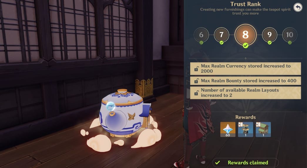 How to unlock and switch realm layout in Genshin Impact