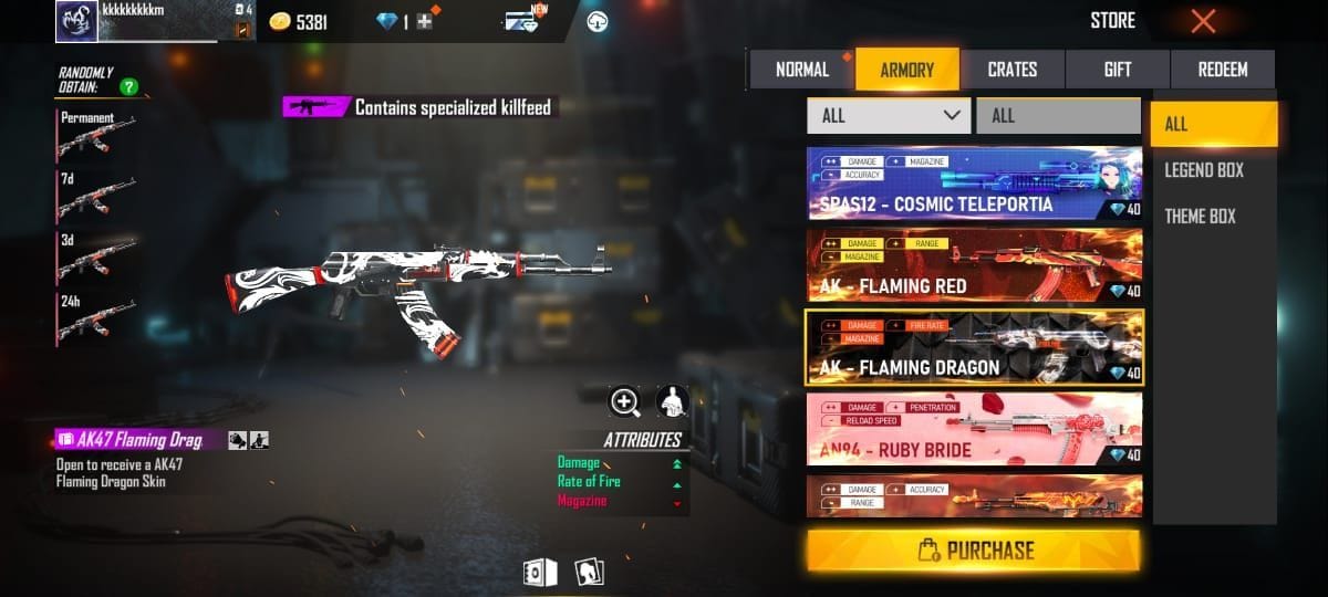 5 best AR gun skins in Garena Free Fire (December 2021)