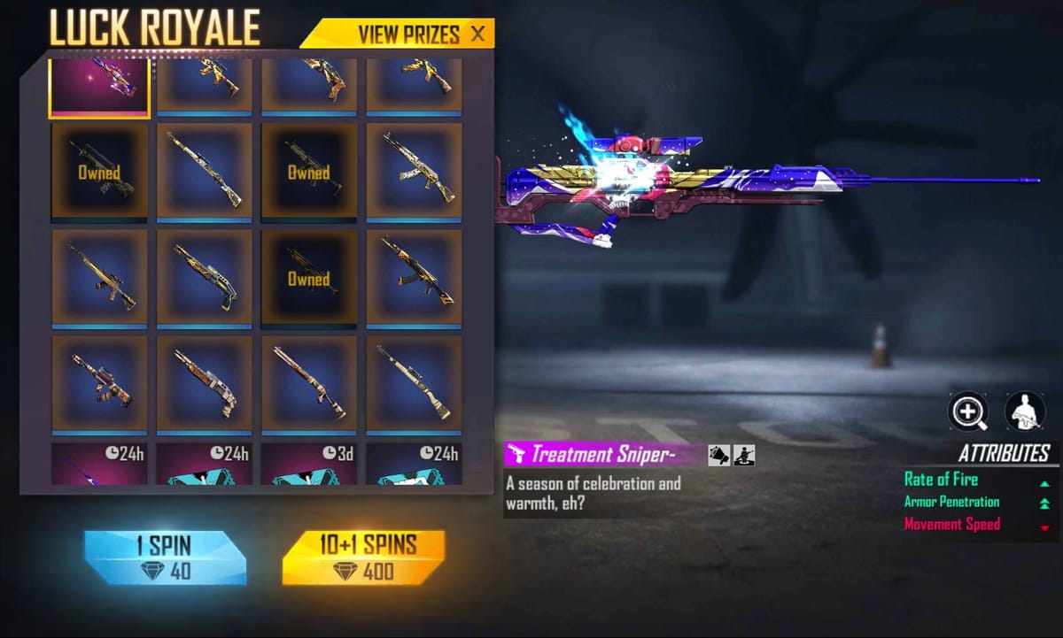 New Free Fire Weapon Royale: How to get Ice Bones Treatment Sniper skin ...
