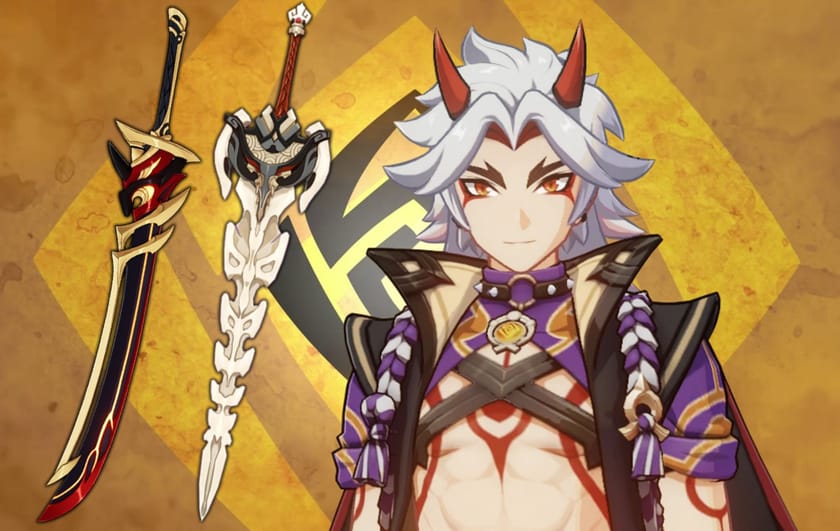 Best weapons for Itto in Genshin Impact: Whiteblind, Serpent Spine, and ...
