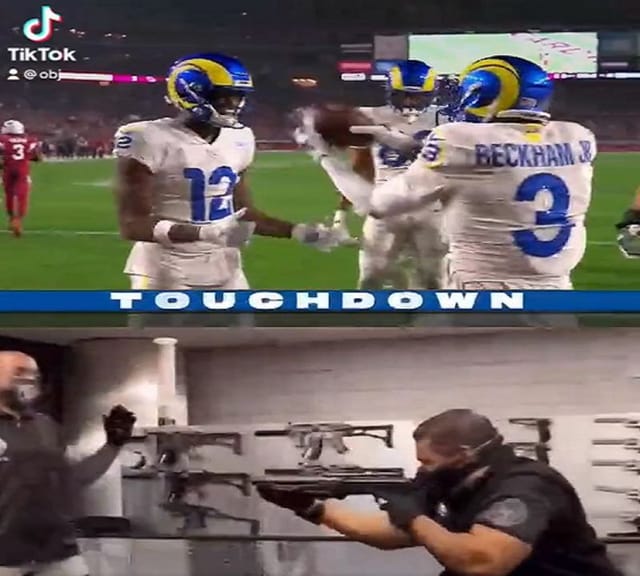 OBJ celebrates Rams TD --TikTok video