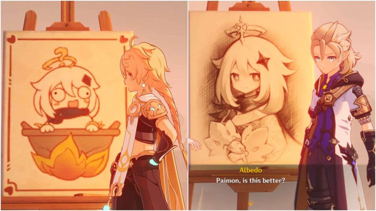 Genshin Impact Paimon painting from the new event has fans in splits